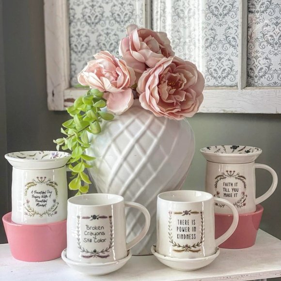 Accents | Stoneware Mugs Snack Plate Toppers Set Of 4 | Poshmark